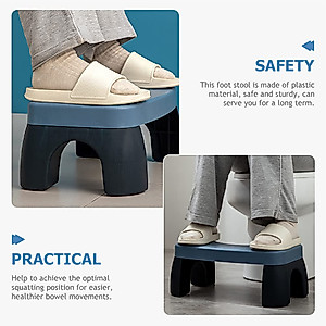 Housoutil Potty Toilet Stool Squatting Poop Stool Baby Step Stool for Bathroom Non-Slip Potty Stool for and Adults in Bathroom Toilet Blue