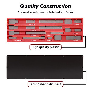 CASOMAN 9Piece Magnetic Extension Bar Holder, Durable ABS & Powerful Magnets Design, Hold Up to 9 Extension Bars
