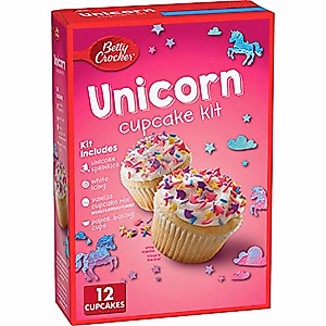Betty Crocker Ready to Bake Unicorn Cupcake Kit, 13.9 oz, 12 ct