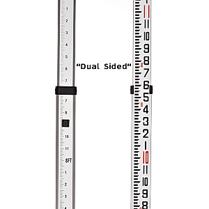 AdirPro Dual Side Aluminum Grade Rod (16FT) & AdirPro Aluminum Grade Rod Level (Orange) Bundle