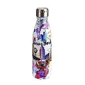 Torkia - Watercolor New York - Stainless Steel Travel Water Bottle - 16oz