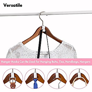 Jumperlay Clothes Hanger Hooks Connector for Outfit Pairing, Hanger Extender Hooks for Space Saving, Cascading Hanger Hooks for Organizing Small Closet, 100 Pack, White