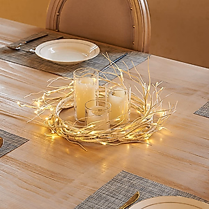 Birchlitland Birch Garland Lights 6FT 48 LED Battery Operated - Lighted Twig Vine with Timer for Christmas Fireplace Decoration Indoor Outdoor Use