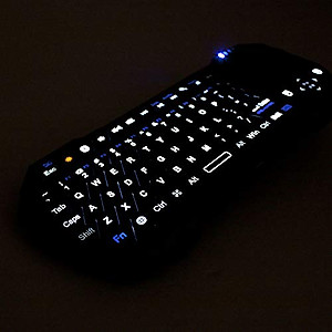 Fosmon Mini Bluetooth Keyboard (QWERTY Keypad), Wireless Portable Lightweight with Built-In Touchpad, Compatible with Apple TV, PS4, HTPC/IPTVVR Glasses, Smartphones and more