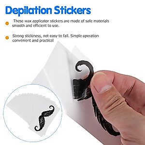 20pcs Mustache Wax Stickers Nose Hair Removal Waxing Mustache Protectors Mustache Guard Sticker For Mustache Cleaning Stickers Nose Wax Kit