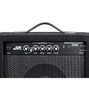 Monoprice 1x8 Bass Combo Amplifier, 20-Watt, 3-Band EQ, Headphone Output