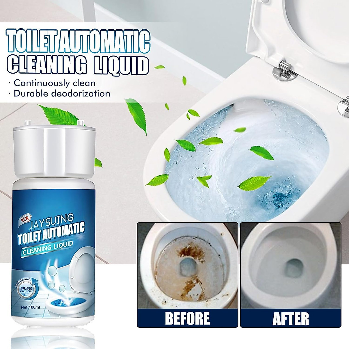 2 Pcs Splash Foam Toilet Cleaner,Splash Toilet Cleaner,Toilet Active Oxygen Agent,Multifunction Powerful Pipe Dredging Agent for Cleaning Toilet Drains
