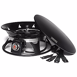 Outland Living Portable Propane Fire Pit, 21-inch, 58,000 BTU with Fire Pit Cover & Carry Kit, Smokeless Gas Firebowl | Perfect for Camping, Patio, Backyard, Tailgating, Deck, RV| Black 863 Cypress