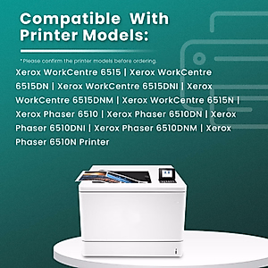 GREENBOX Remanufactured 6510 High-Yield Toner Cartridge Replacement for Xerox 6515 106R03480 106R03477 106R03478 106R03479 for Phaser 6510N 6510DN 6510DNI Printer (1 Black 1 Cyan 1 Magenta 1 Yellow)