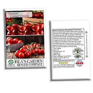 "Sweetie" Cherry Tomato Seeds for Planting, 200+ Heirloom Seeds Per Packet, (Isla's Garden Seeds), Non GMO Seeds, Sweet Flavor, Botanical Name: Solanum lycopersicum, Great Home Garden Gift