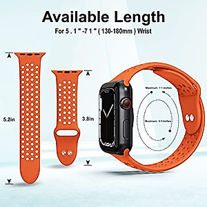 Toutouzhang Sport Bands Compatible with Apple Watch Band 38mm 40mm 41mm 42mm 44mm 45mm 49mm SM ML for WomenMen Waterproof Soft Silicone Replacement Strap Accessories for iWatch Ultra SE Series