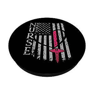 Nurse Flag PopSockets PopGrip: Swappable Grip for Phones & Tablets