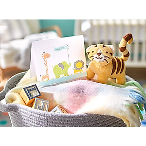 American Greetings Baby Shower Thank You Cards with Envelopes, Giraffe, Elephant and Lion (50-Count)