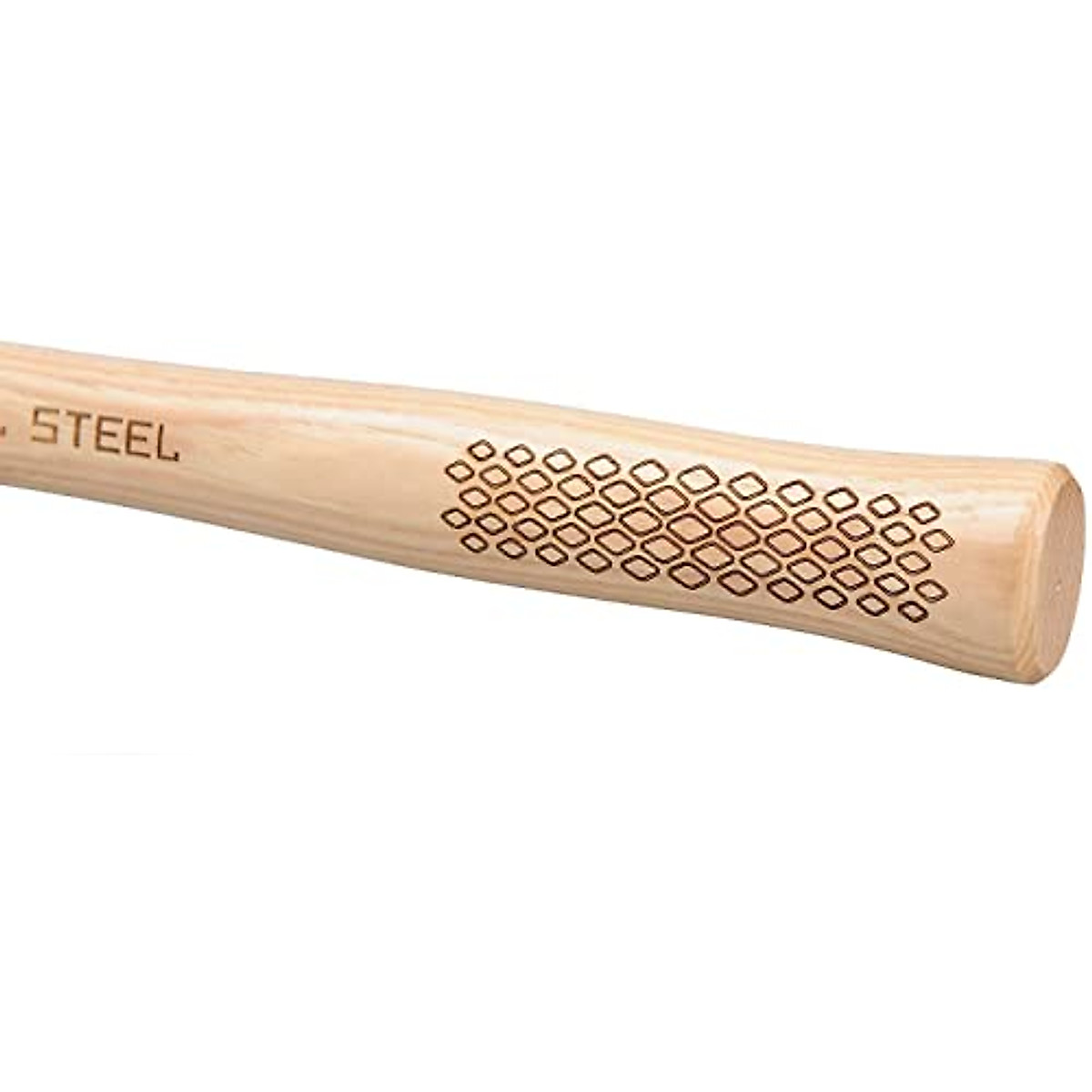 REAL STEEL 0421 Drop Forged Solid Brass Non-Sparking Hammer, Hickory Wood Handle, 20-Ounce