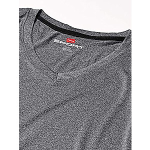 Hanes womens O9309 athletic shirts, Black Heather, Large US