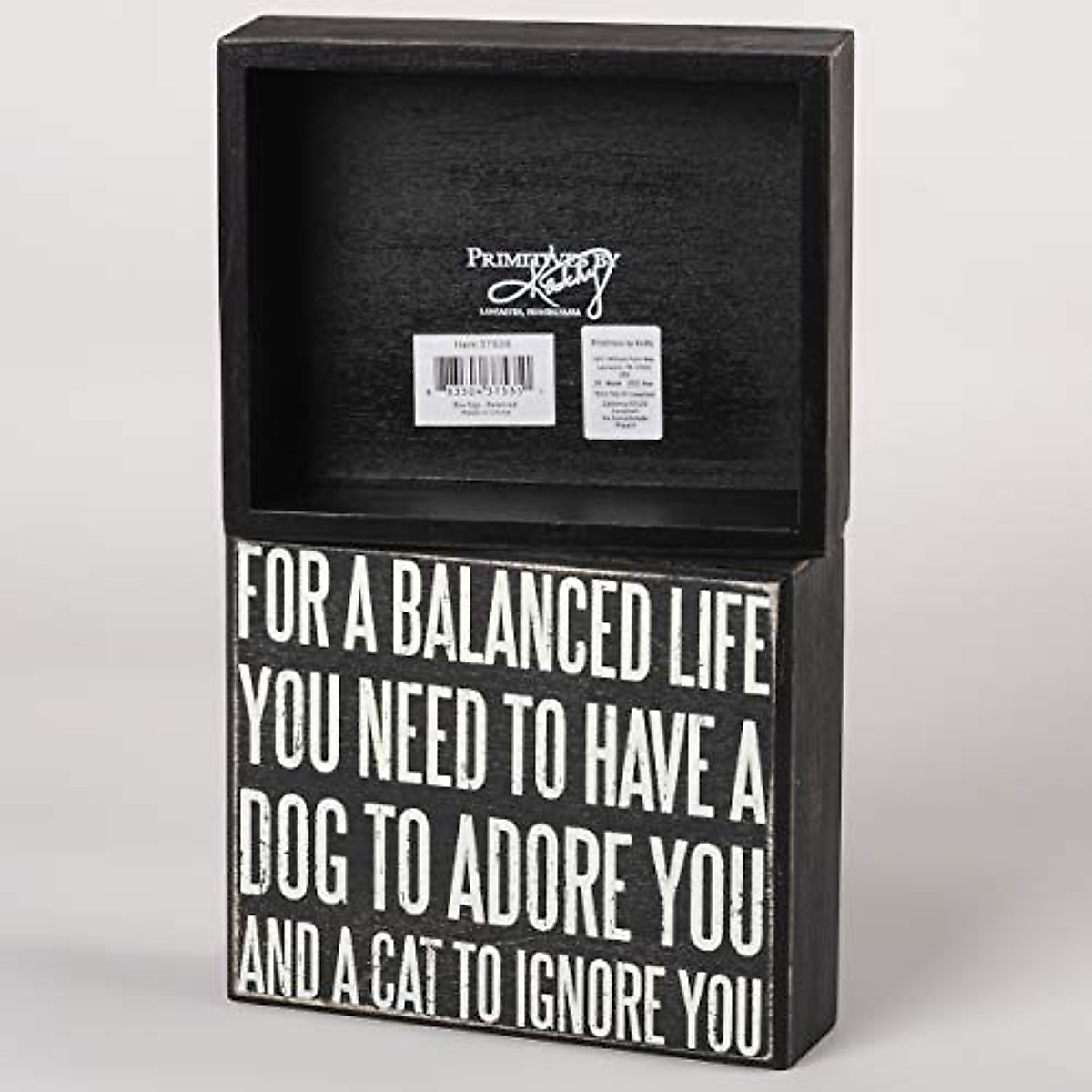 Primitives by Kathy Classic Box Sign, 6.5 x 5.5-Inches, for A Balanced Life You Need