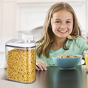 LivLab Cereal Container - 5Lbs Good Grips Airtight Rice Storage Bin Pet Food Dispenser with Lid + Measuring Cup Perfect for Pet Food & Kitchen Pantry Organization