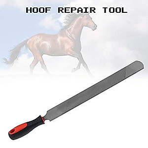 Micro Traders 14Inch Double Sided Hoof Rasp, with Rubber Handle Farrier Tool Coarse Medium Cut (350x40mm)