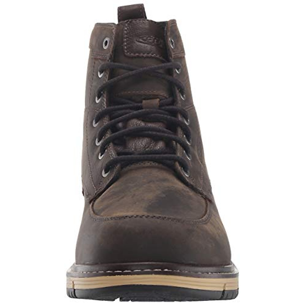 KEEN Men's San Jose 6" Soft Toe Waterproof Wedge Work Boots, Cascade Brown/Black, 9.5