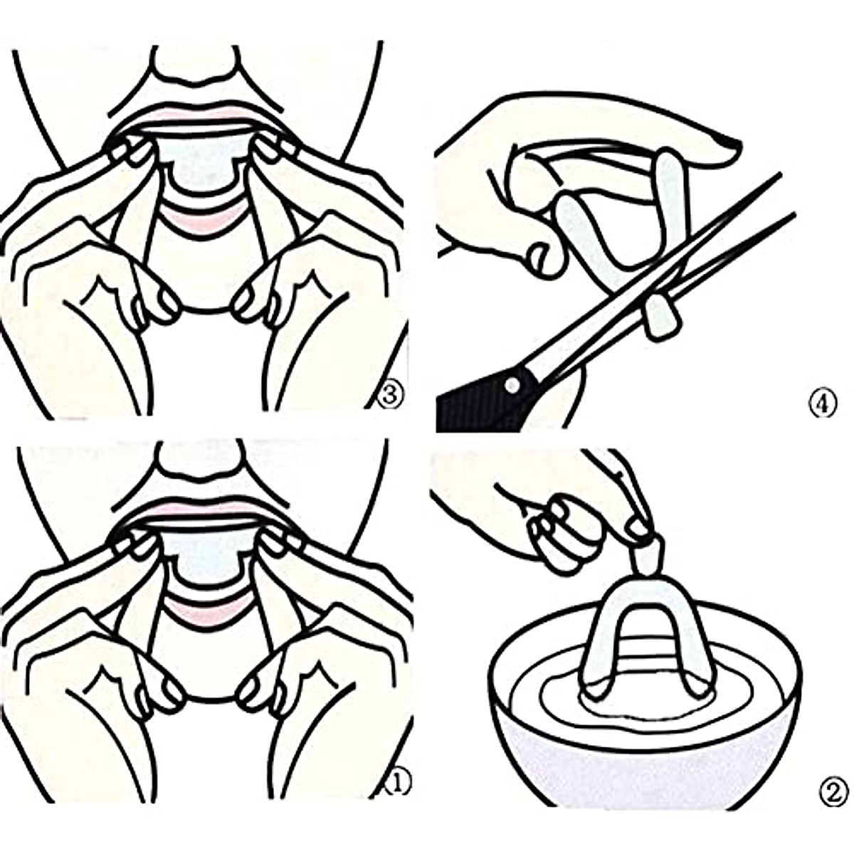 Practical and cleverMouth Guard Silicone Grinding Guard Teeth Whitening Tray Sleeping Gum Shield for Sports Bruxism Bite Guard 4 PCS