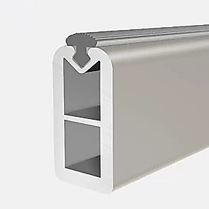 ZJKXJH Gray Closet Rod, Oval Wall Mounted Clothes Hanging Bar, Premium Aluminum No Rust Garment Rail Pole with Socket Set for Wardrobes, Cabinet, Laundry Room (Size : 150cm/59in)