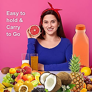 [100 PACK] Empty Plastic Juice Bottles with Tamper Evident Caps 32 OZ - Smoothie Bottles - Ideal for Juices, Milk, Smoothies, Picnic's and even Meal Prep by EcoQuality Juice Containers