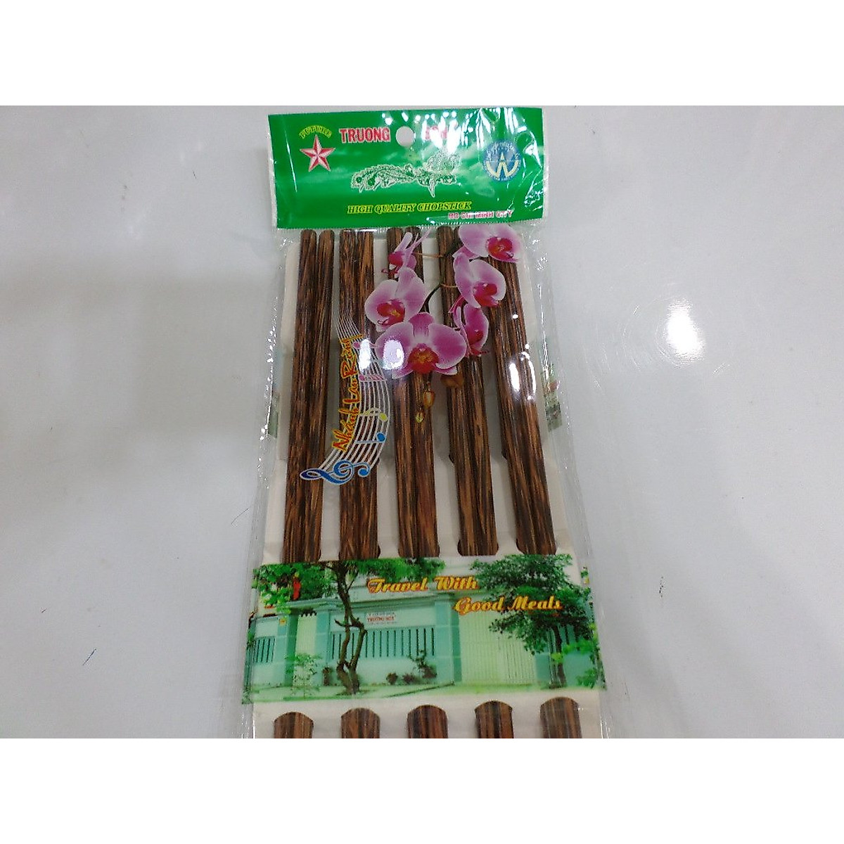 Truong Son set of 10 pair Vietnamese coconut wood chopsticks total of 20 peices