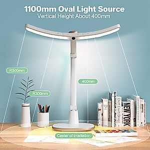 BEYONDOP e-Reading LED Desk Lamp with Monitor Sensor, Touch Table Lamp for Home Office, Eye-Caring Reading Lamp for Working Studying, Auto-Dimming Swing Arm Desk Lamp for Engineers Designers Gaming