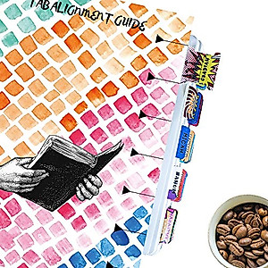 Comic Theme Laminated Bible Tabs (Large Print, Easy to Read), Personalized Bible Journaling Supplies, 120 Bible Index Tabs in Total, 66 Tabs for Old and New Testament, Additional 54 Blank Tabs