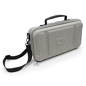 CASEMATIX Gray Audio Mixer Case Compatible With Yamaha AG06MK2 USB Interface or Yamaha AG03MK2 Audio Mixers & Recording Accessories - Includes Carry Case Only with Shoulder Strap and Carry Handle