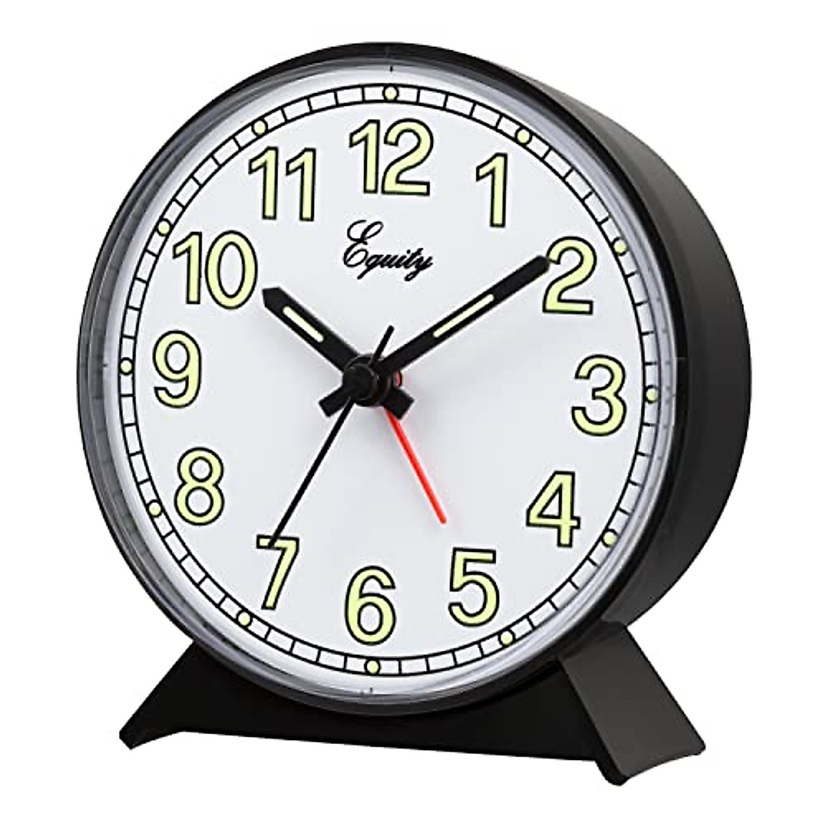 La Crosse Technology Equity Black Battery-Operated Analog Alarm Clock (Model 14077)