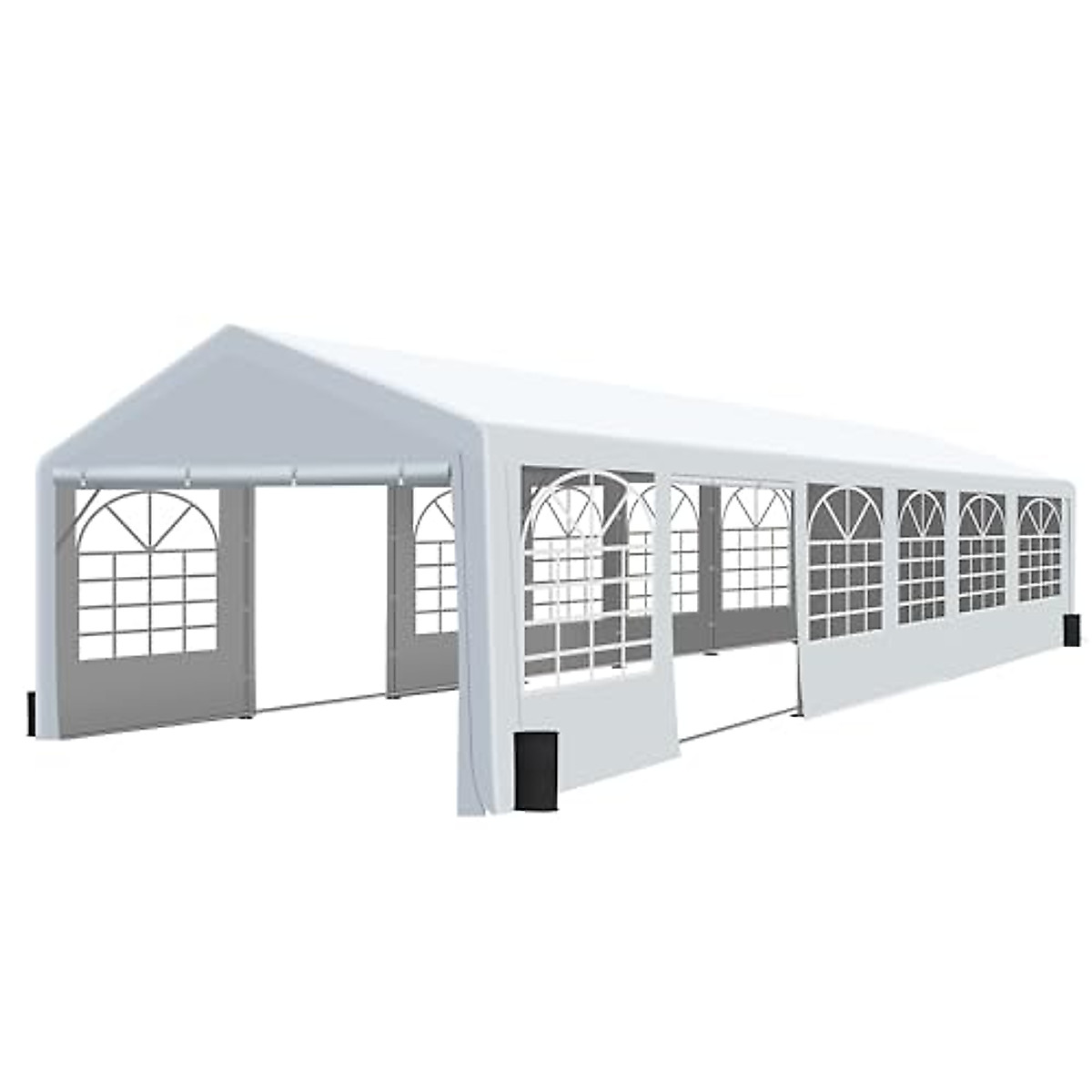 GARTOO 20' x 40' Canopy Party Tent & Carport - Heavy Duty Outdoor Wedding Gazebo with 4 Sand Bags, Event Shelter Canopy for Outdoor Event, Wedding, Birthday Party