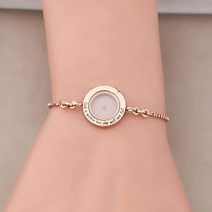 FAADBUK Christian Mustard Seed Bracelet Christian Gift Psalm 46:5 God Is Within Her She Will Not Fall Mustard Seed Jewelry Bracelet Religious Gift Jewelry