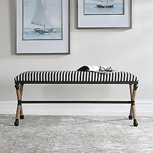 Uttermost Braddock - 47.5 inch Striped Bench