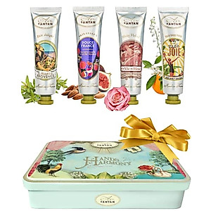 Hand Lotion Gift Set for Women 4pcs UnAir d'Antan, Hand Cream Gift Set with Shea Butter, Sweet Almond Oil, 4 Hand Cream For Women - Lotion Gift Set Includes Scents of Provence, Douce, Rose & Joie