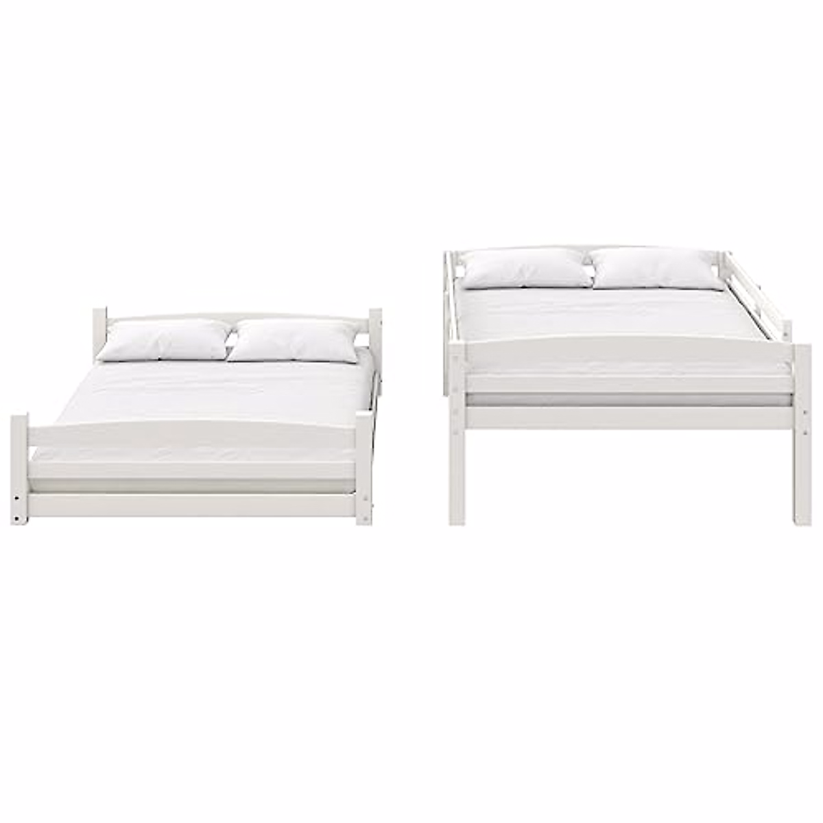 DHP Phoenix Full-Over-Full Floor Bunk Bed, White