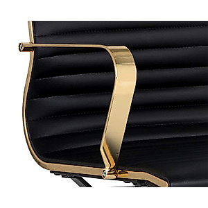 Sunpan 104047 Jessica Office Chair - Gold - Black