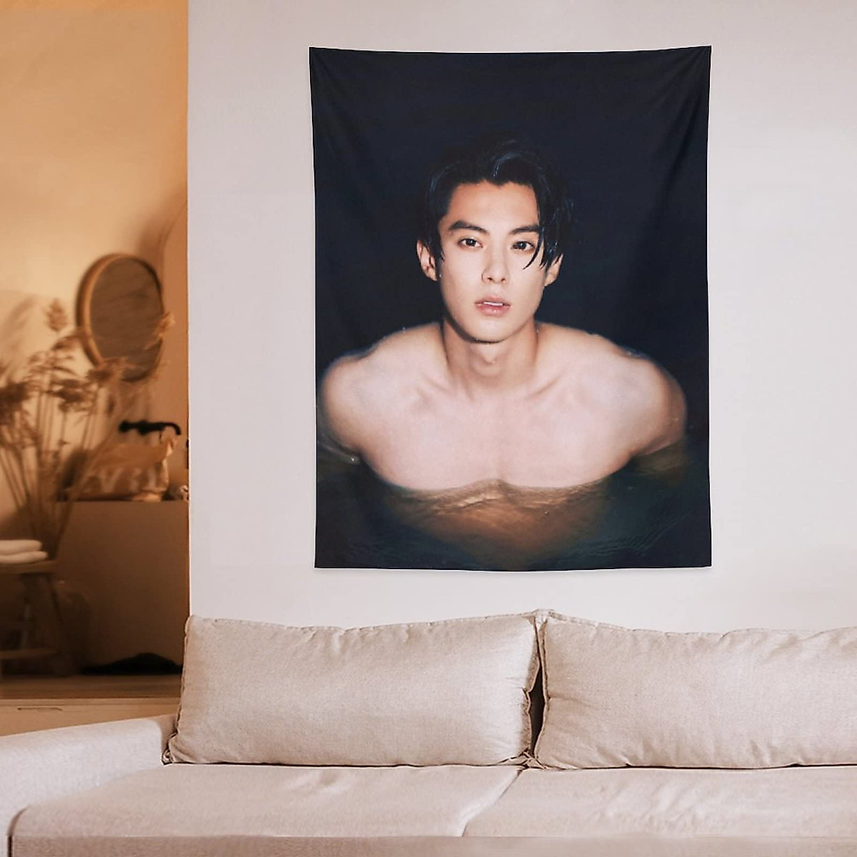 BAOJUN Dylan Wang Actor China Poster Sexy Artworks Polyester Tapestry Room Aesthetic Wall Art Prints Home Modern Decor Gifts 30"x40"