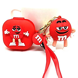 Cute Silicone Case for Samsung Galaxy Buds Live/Buds pro/Buds2 Case Wireless Bluetooth Earphone Case Protective Case Box Bag with Matching Pendant Gifts for Boys and Girls (Red)