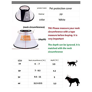 Himalayan Star Cat Dog Cone Collar pet Protective Cover , cat Dog Collars for After Surgery,to Prevent Pets from Licking Wounds (6# XS)