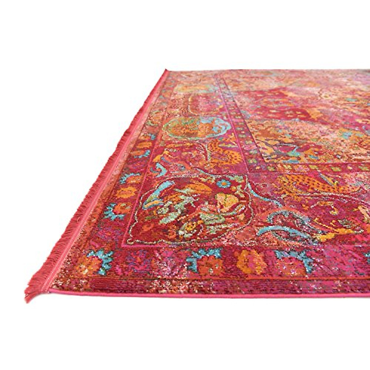 Unique Loom Baracoa Collection Area Rug - Rumba (8' 4" x 10' Rectangle, Red/ Brown)