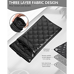 Double Soft Glasses Case Pu Sunglasses Case Squeeze Top Eyeglass Case Pouch Bag (Pink)