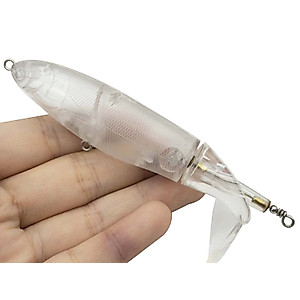 5PCS Unpainted Lure Blanks 14.19g 10.7cm with Free Special Eye Crankbait Simulation Blank Body Clear Hard Baits Trout Salmon Minnow Lure Popper Lures Topwater Freshwater 8339L