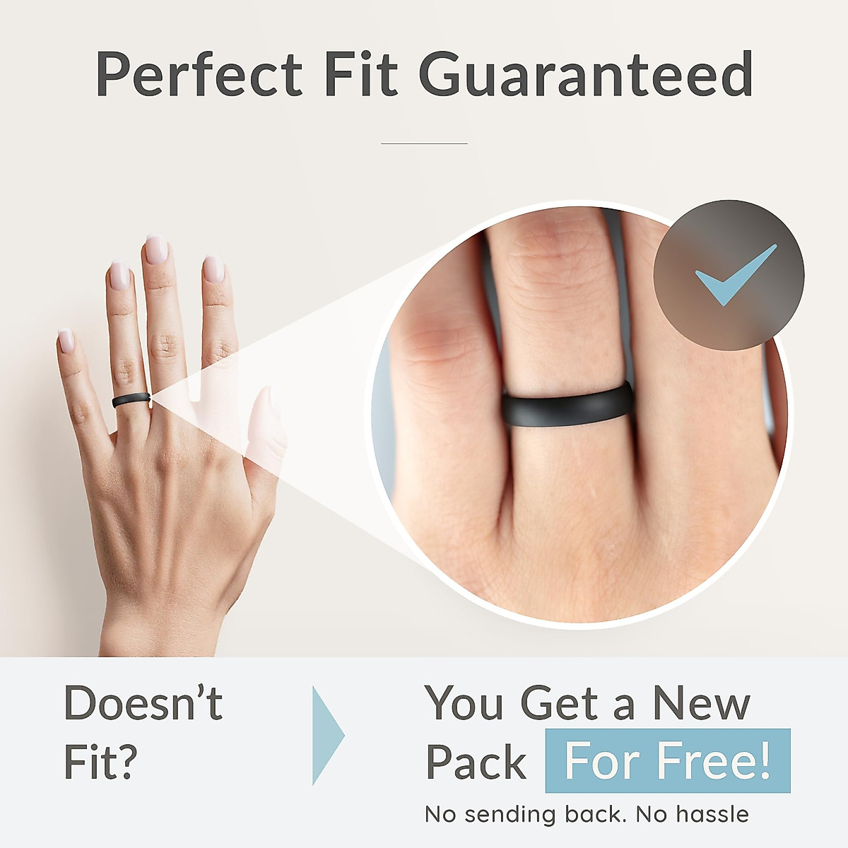 ThunderFit Women Breathable Eternity Pattern Silicone Wedding Rings Anniversary Bands 4mm Wide 1.5mm Thick - 1/2/3/4/5/6/7/8/9/10/12 Variety Multipack