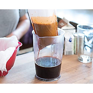 Cravin Supply Co. Tea, Coffee Cloth Strainer with Wood Handle, Reusable, Traditional Thai Style Tea Filter, white/wood, 5 inches