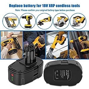 KUNLUN 2Pack 5.5Ah Lithium-ion Replacement Compatible for De Walt 18V XRP Battery for 18-Volt Battery DC9096 DC9098 DC9099 DE9039 DE9096 DE9098 DW9095 DW9096 DW9098 DE9503 DC9182 Cordless Tools