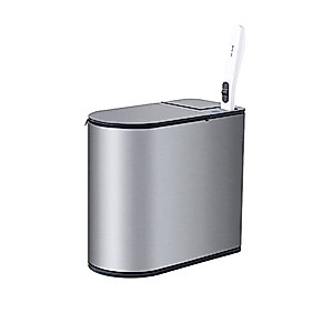 CANMNT Trash Can Intelligent Induction Trash Can Automatic Household Toilet Toilet with Lid Narrow Paper Basket Sandwich Trash Can Trash Can Wastebasket