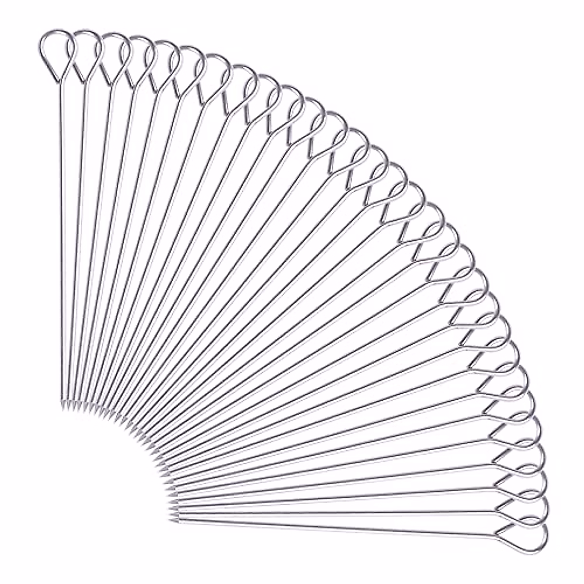 HONSHEN 30 pcs 6 inches Turkey Lacers for Trussing Turkey,Stainless Steel Skewers Turkey Pins for Trussing Turkey and Poultry
