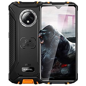 OUKITEL-WP8-Pro Smartphone Fingerprint Rugged Phones - 6.49”Display, 4/64GB Dual SIM IP68 Waterproof Unlocked Cell Phones, 16MP Triple Camera Face ID GPS NFC,US Version,AT&T,Orange