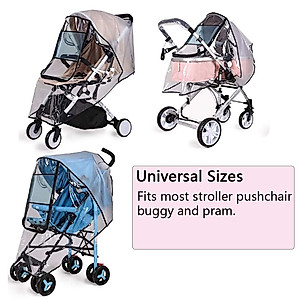 iCookii Stroller Rain Cover for Uppababy, Raincover for Bugaboo, Raincover for Baby Jogger, Pushchair Pram Waterproof Dustproof Rain Cover for Baby Stroller Baby Travel Weather Shield Accessory